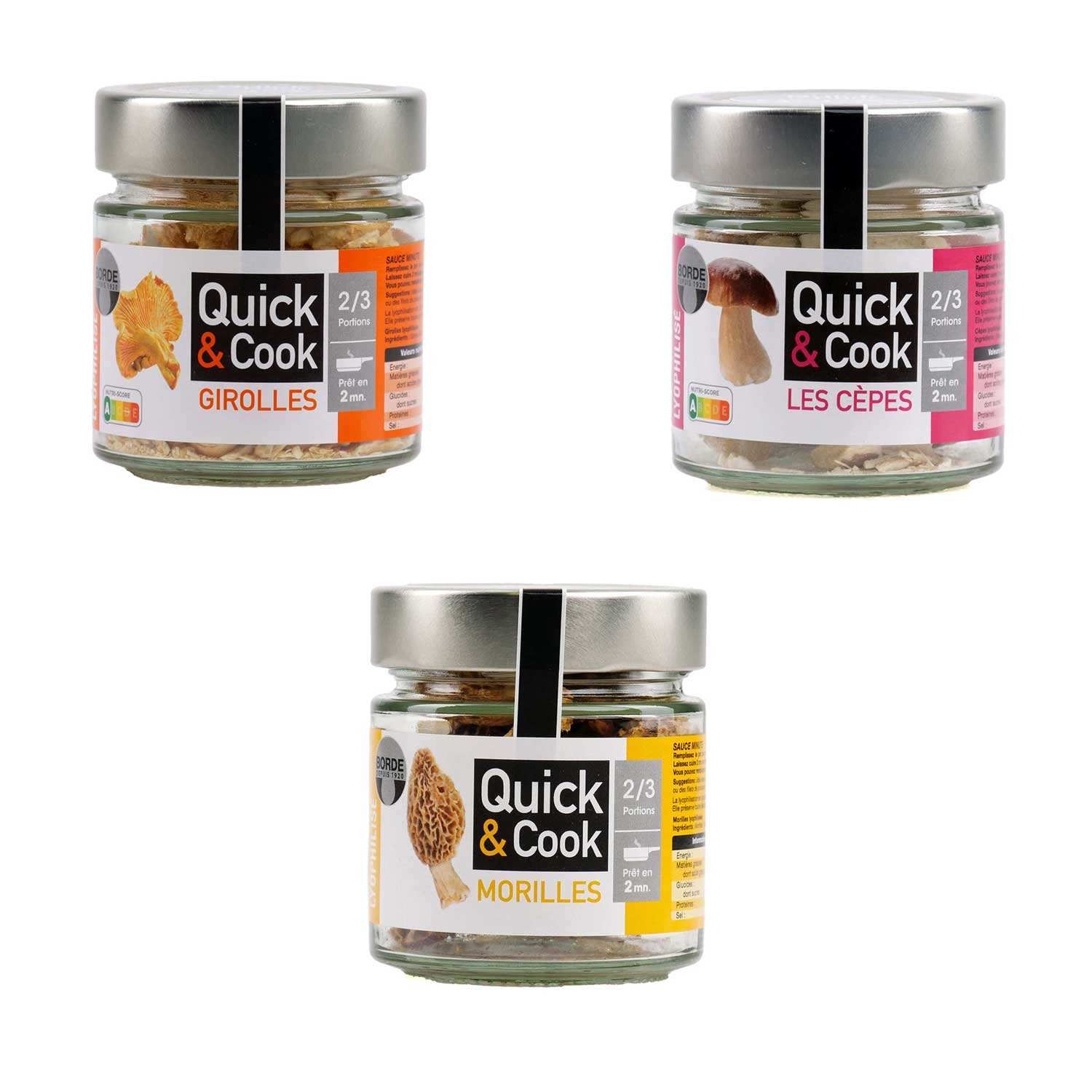 Assortiment de champignons lyophilisés prêts à cuisiner (cèpes ...