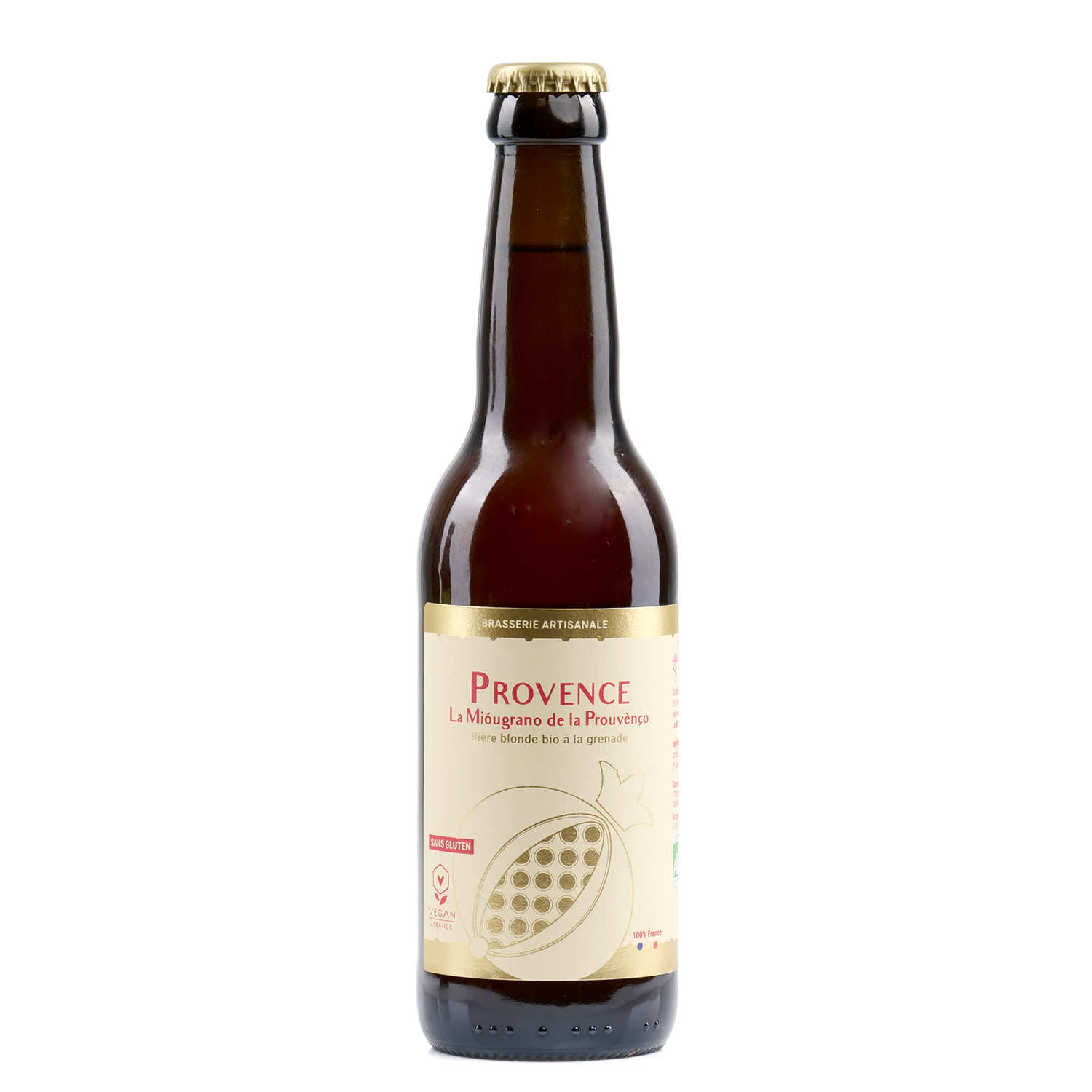 Blonde pomegranate beer, gluten-free, vegan and organic - Provence, la ...