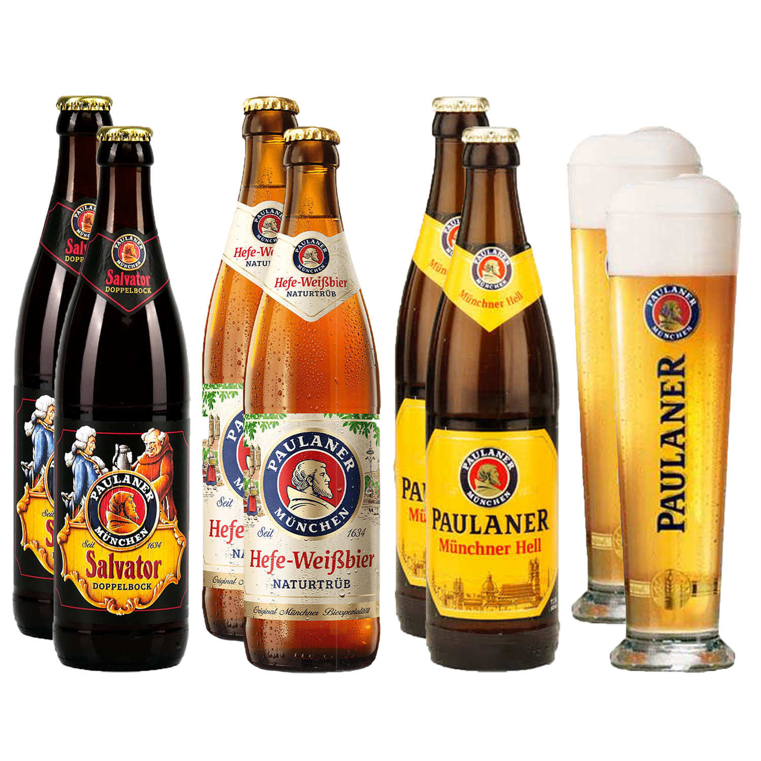 Discovery pack 6 Paulaner beers + 2 glasses - Paulaner