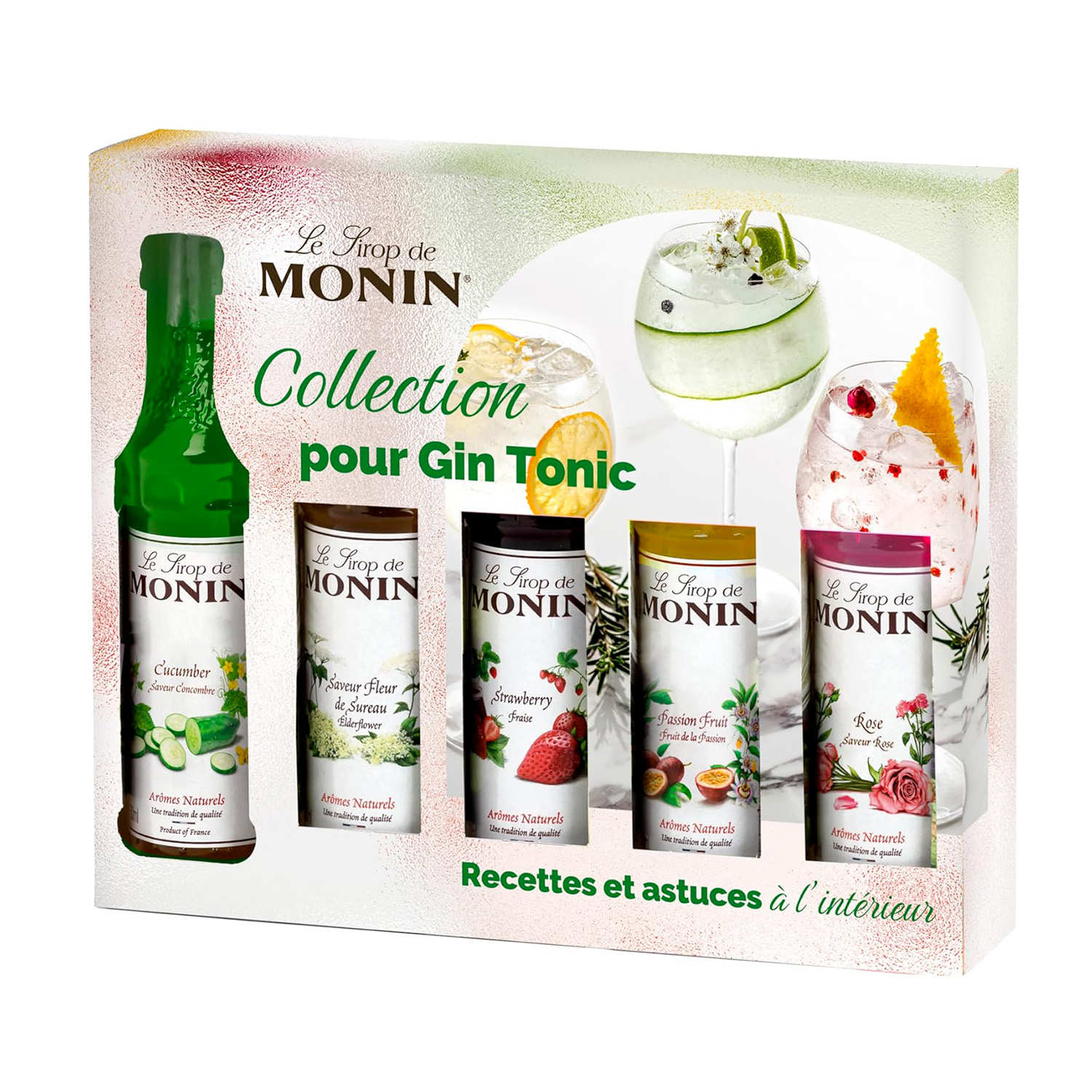 Gin and Tonic Box - 5 miniature syrups - Monin - Monin