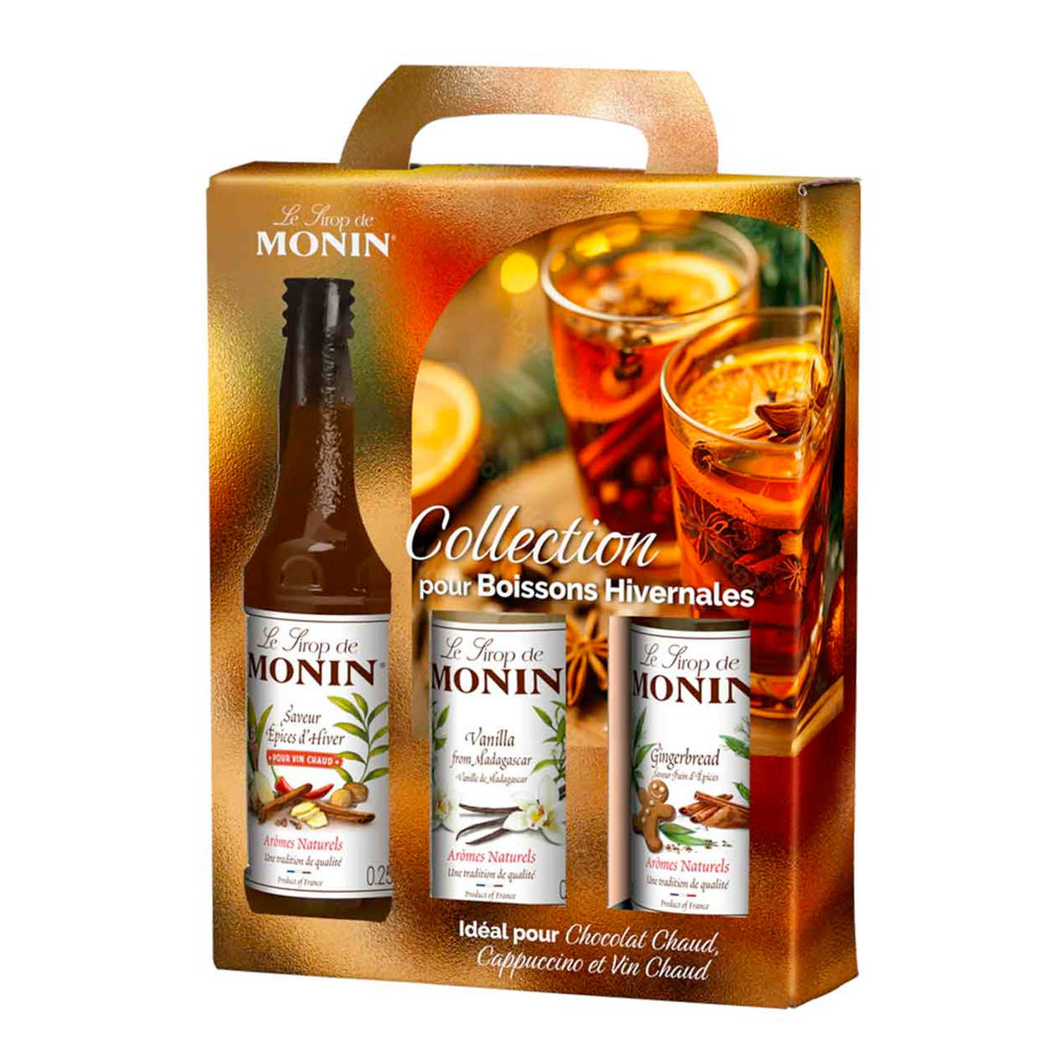 Winter drinks box - 3 Monin syrups - Monin