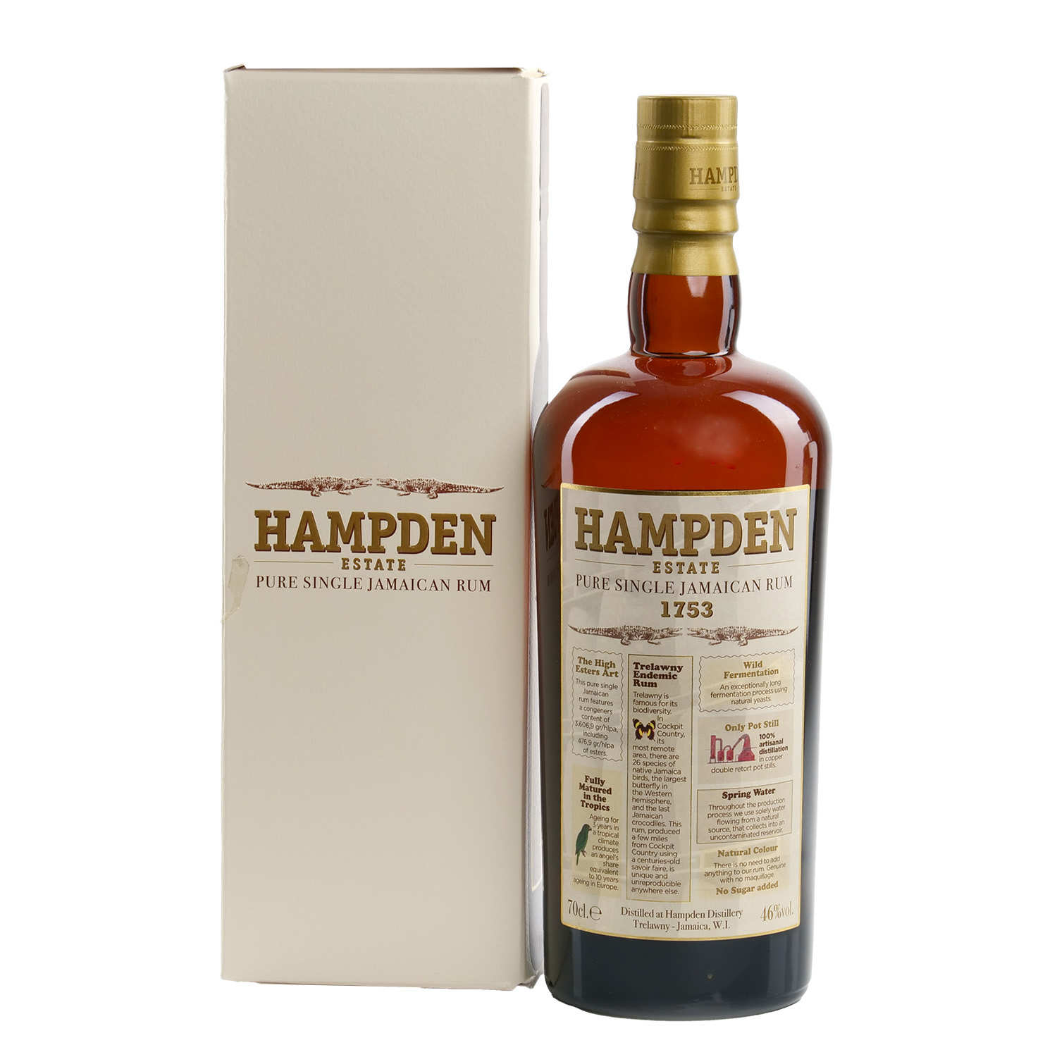 Rhum Jamaïcain Hampden 1753 46% - Hampden