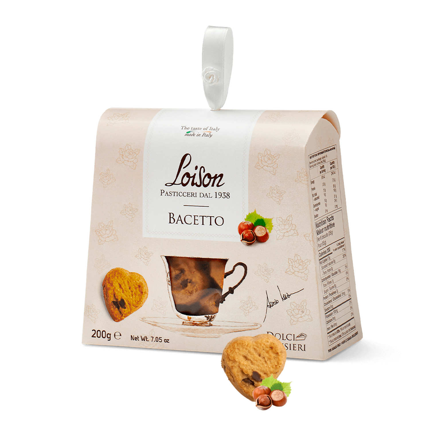 Ballotin of Italian biscuits with hazelnut and chocolate flavor - Loison