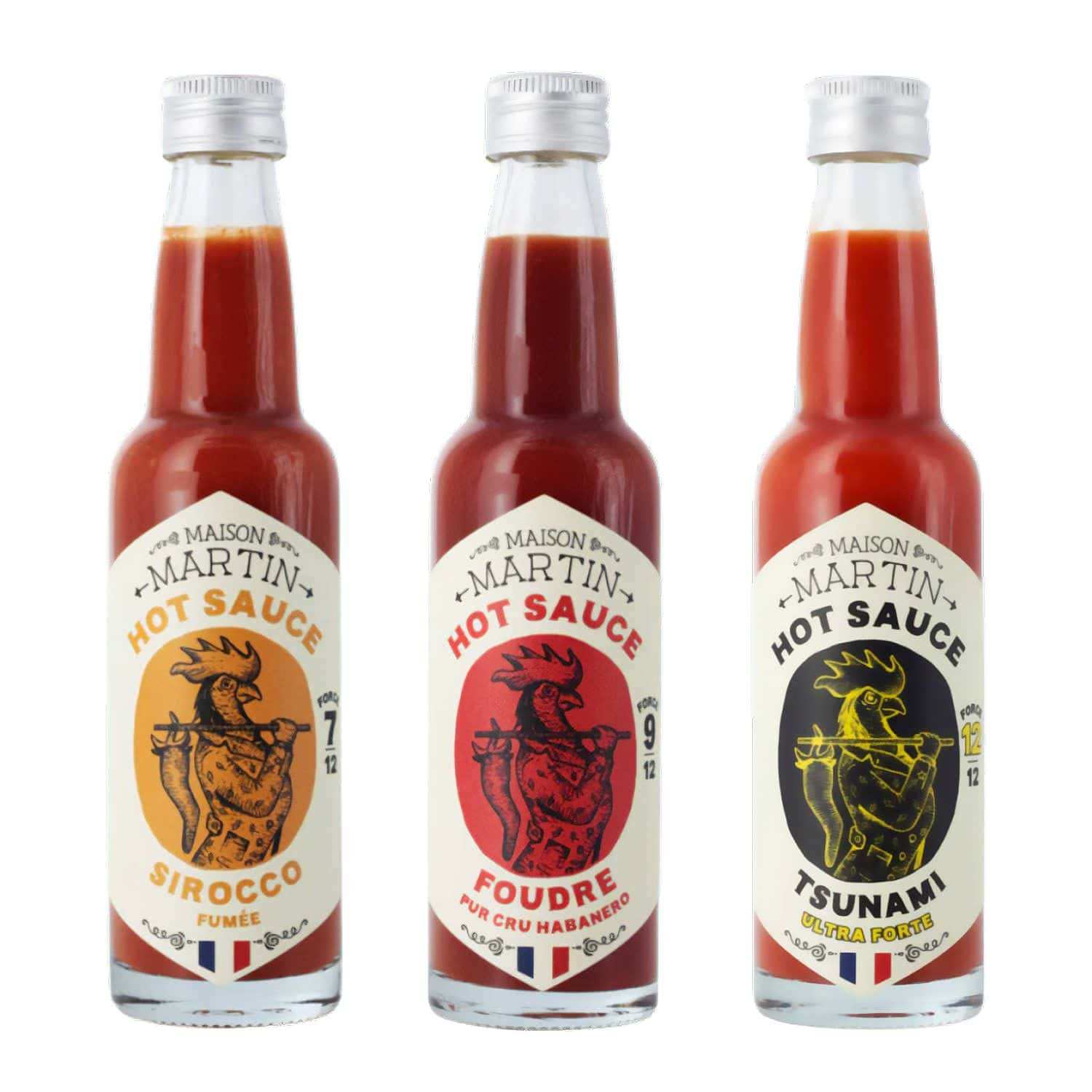 Set of 3 Maison Martin hot sauces - Maison Martin