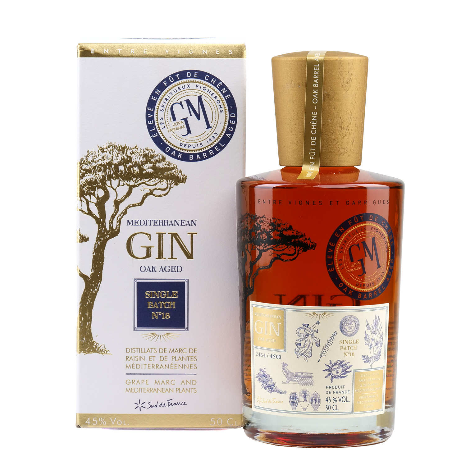 Gin français Oak Aged - La Grappe de Montpellier 45% - La grappe de ...