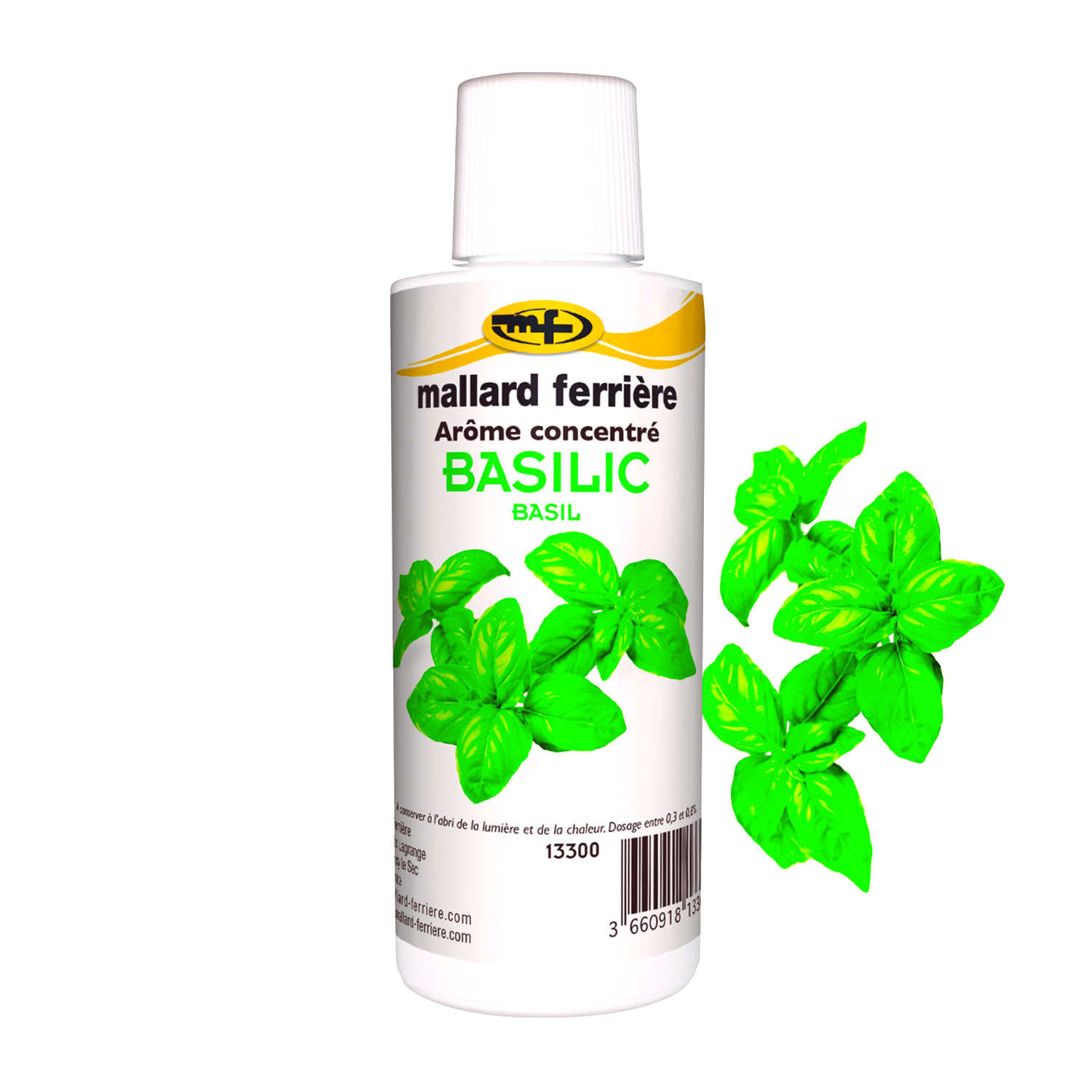 Concentrated food flavoring Basil 125ml - Mallard-Ferrière