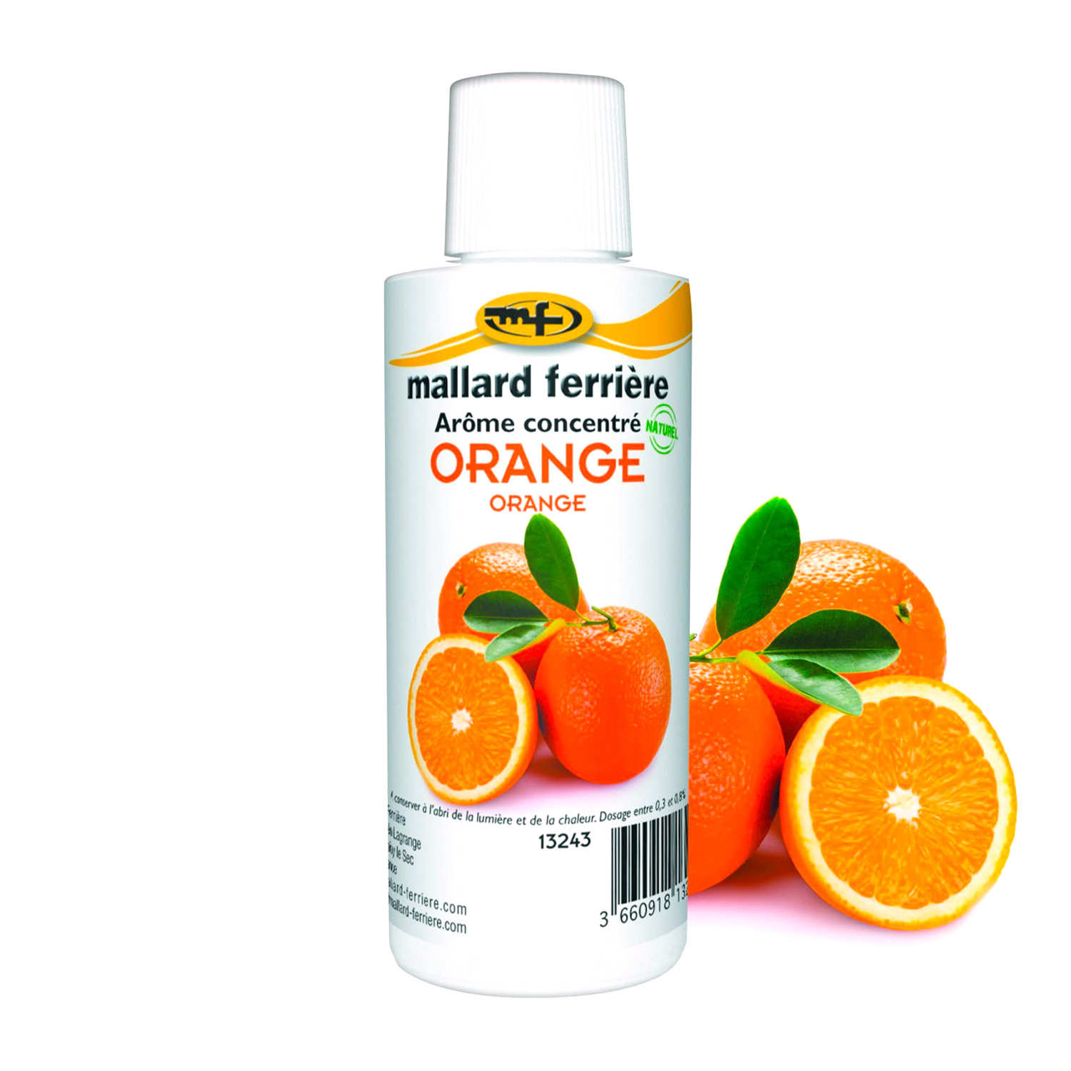 Concentrated food flavoring Orange 125ml - Mallard-Ferrière