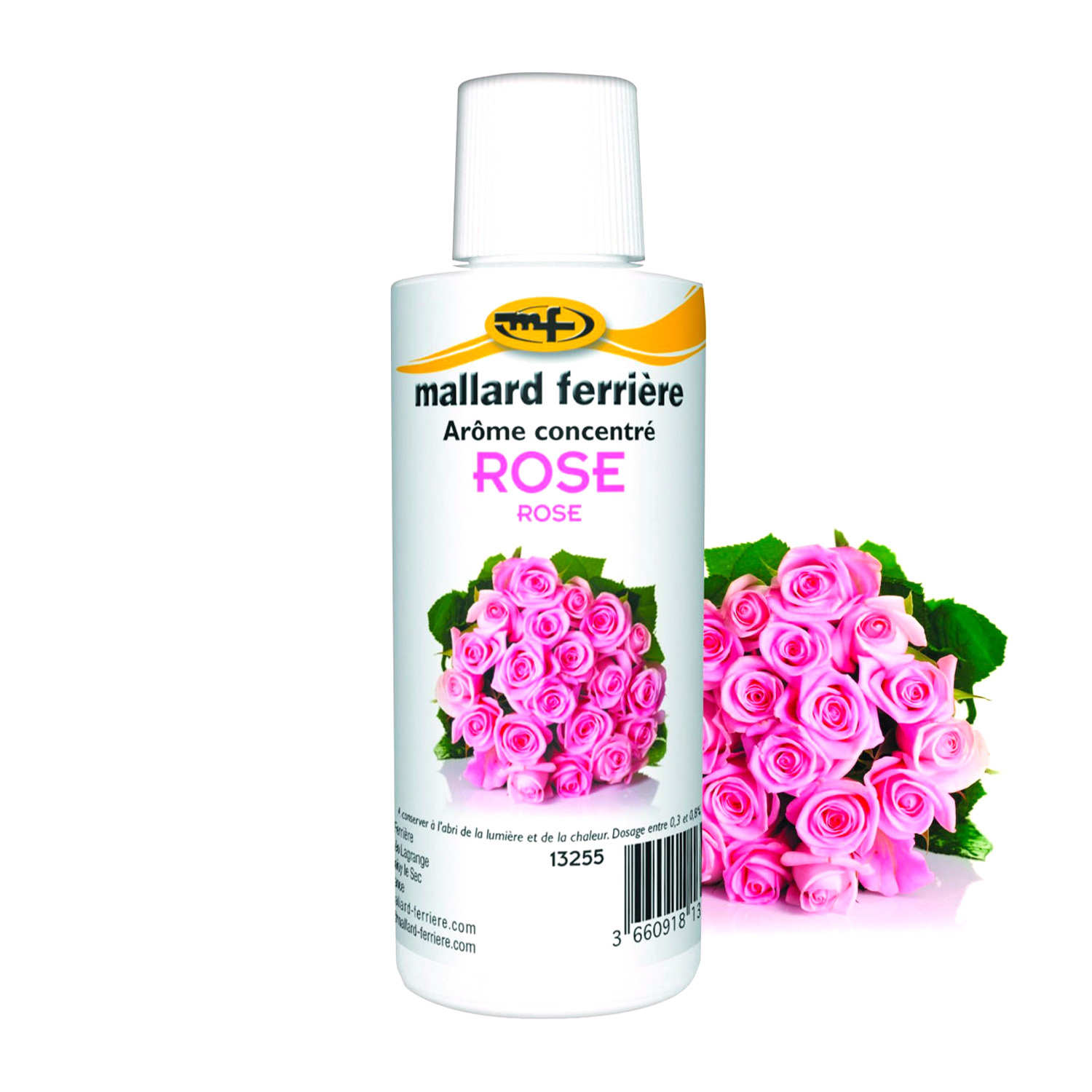 Concentrated food flavoring Rose 125ml - Mallard-Ferrière