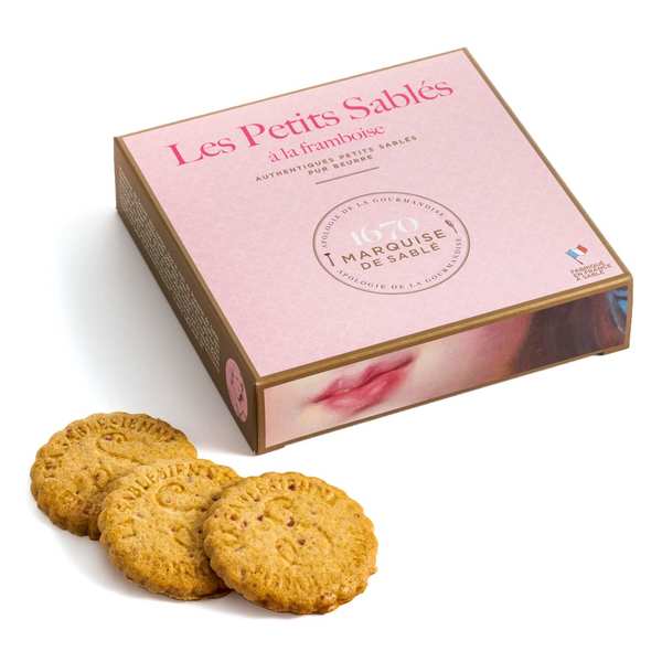 Pure butter French shortbread with raspberries - Biscuiterie La Sablésienne