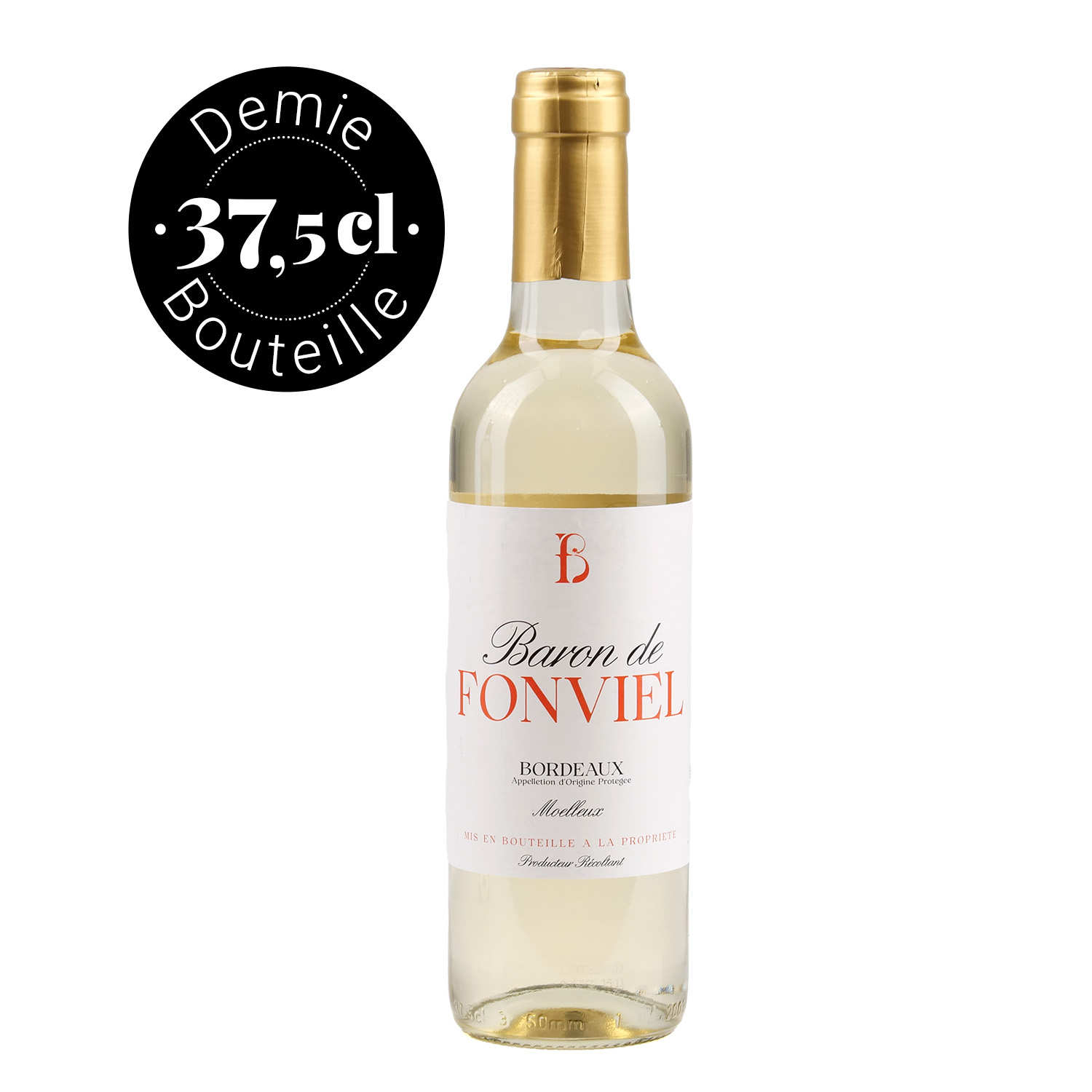 Bordeaux vin blanc moelleux Baron de Fonviel demi-bouteille - Baron de ...