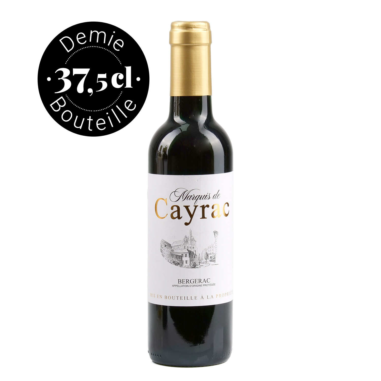 Bergerac vin Rouge Marquis de Cayrac en demi-bouteille - Marquis de Cayrac