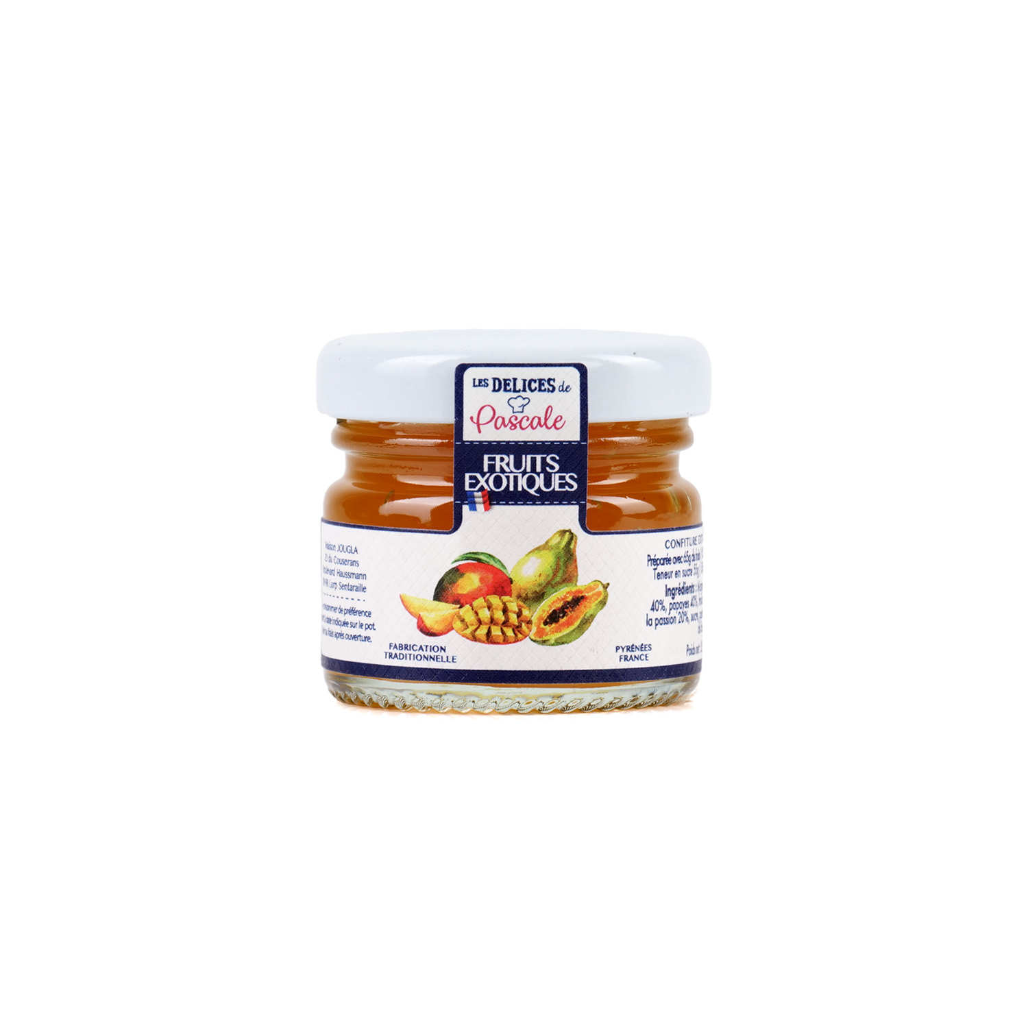 Mini exotic fruit jam - Mango passion papaya - Les Délices de Pascale
