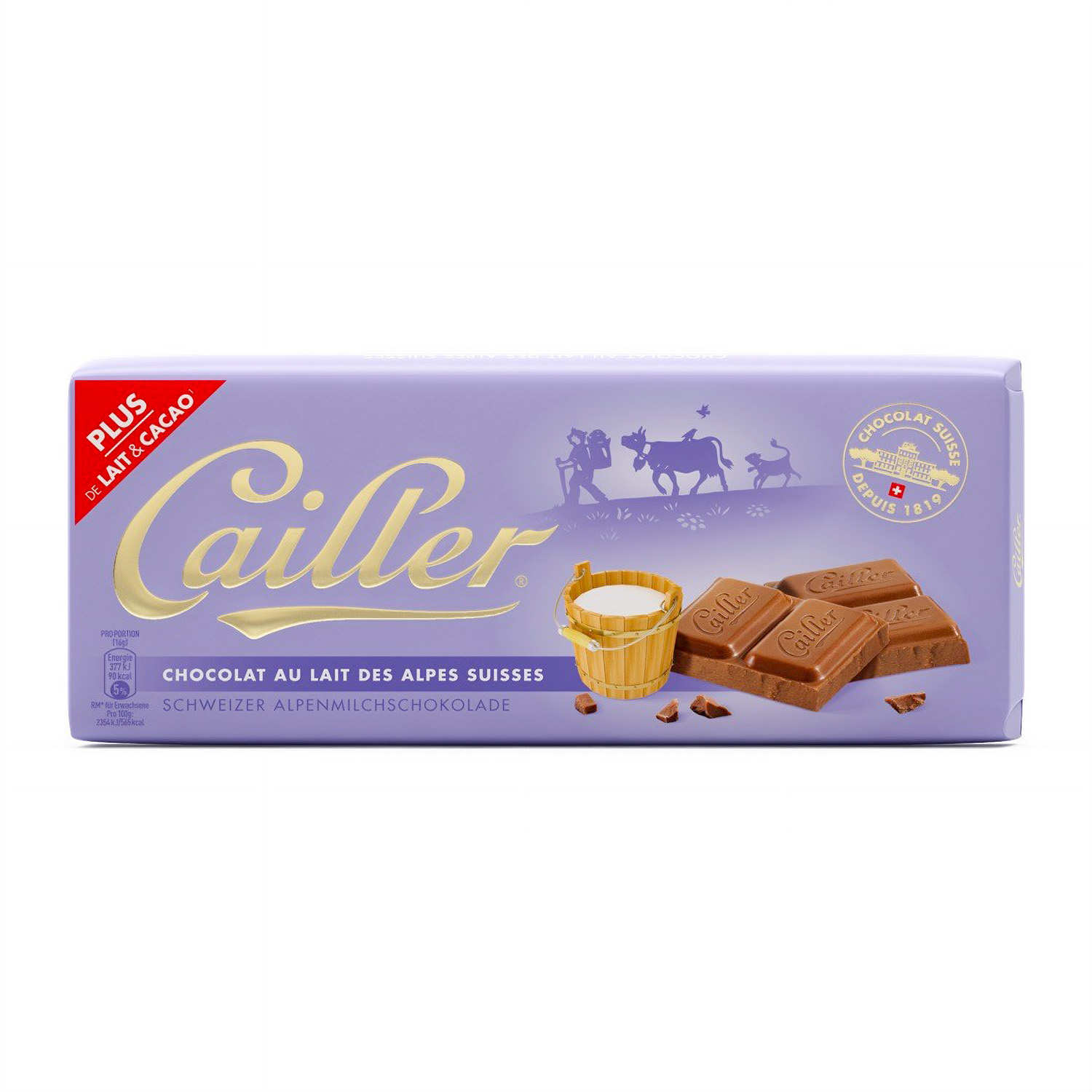 Swiss milk chocolate bar - Cailler - Cailler