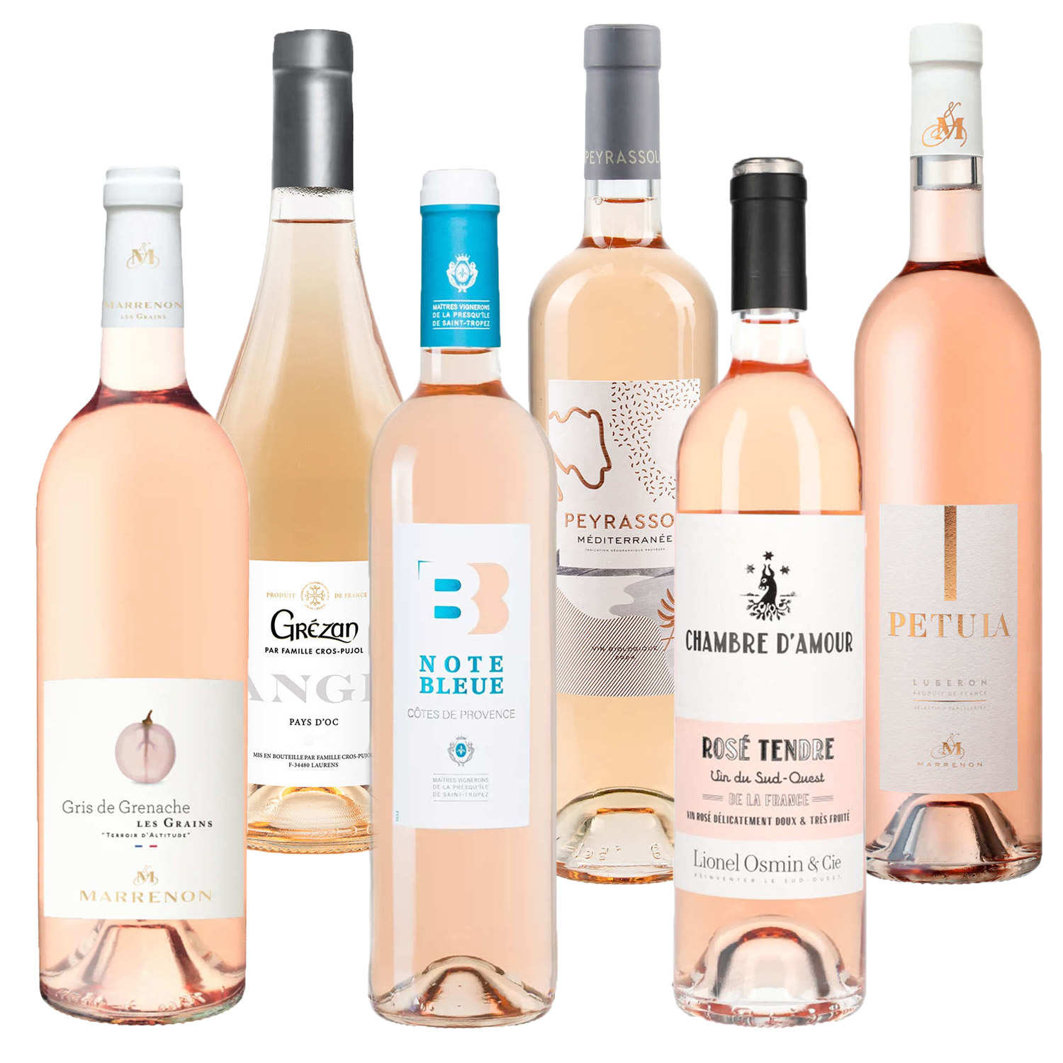 Assortiment de 6 rosés incontournables pour l'été 2025