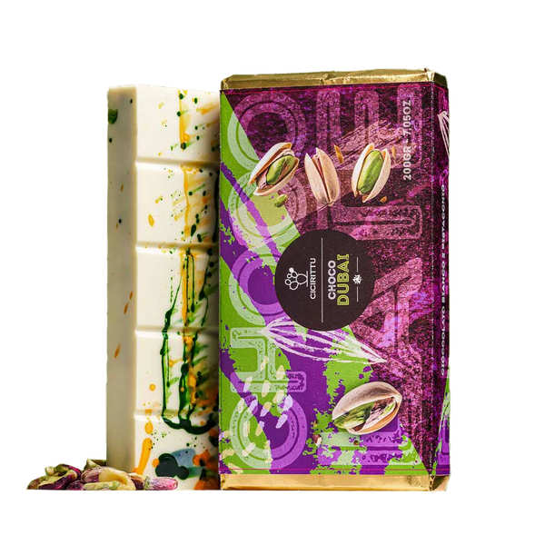 Chocolat de Dubaï - Pistache et chocolat blanc - Cicirittu