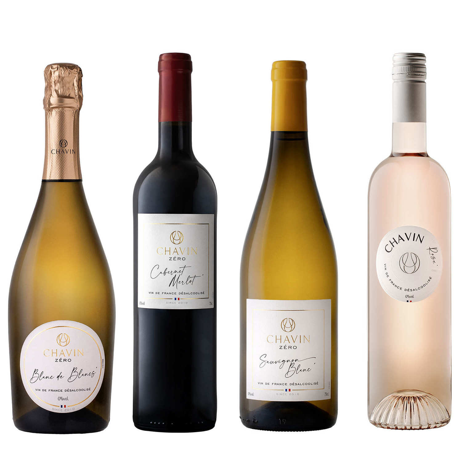 Discovery pack of 4 de-alcoholized French wines - Chavin Zéro - Pierre ...