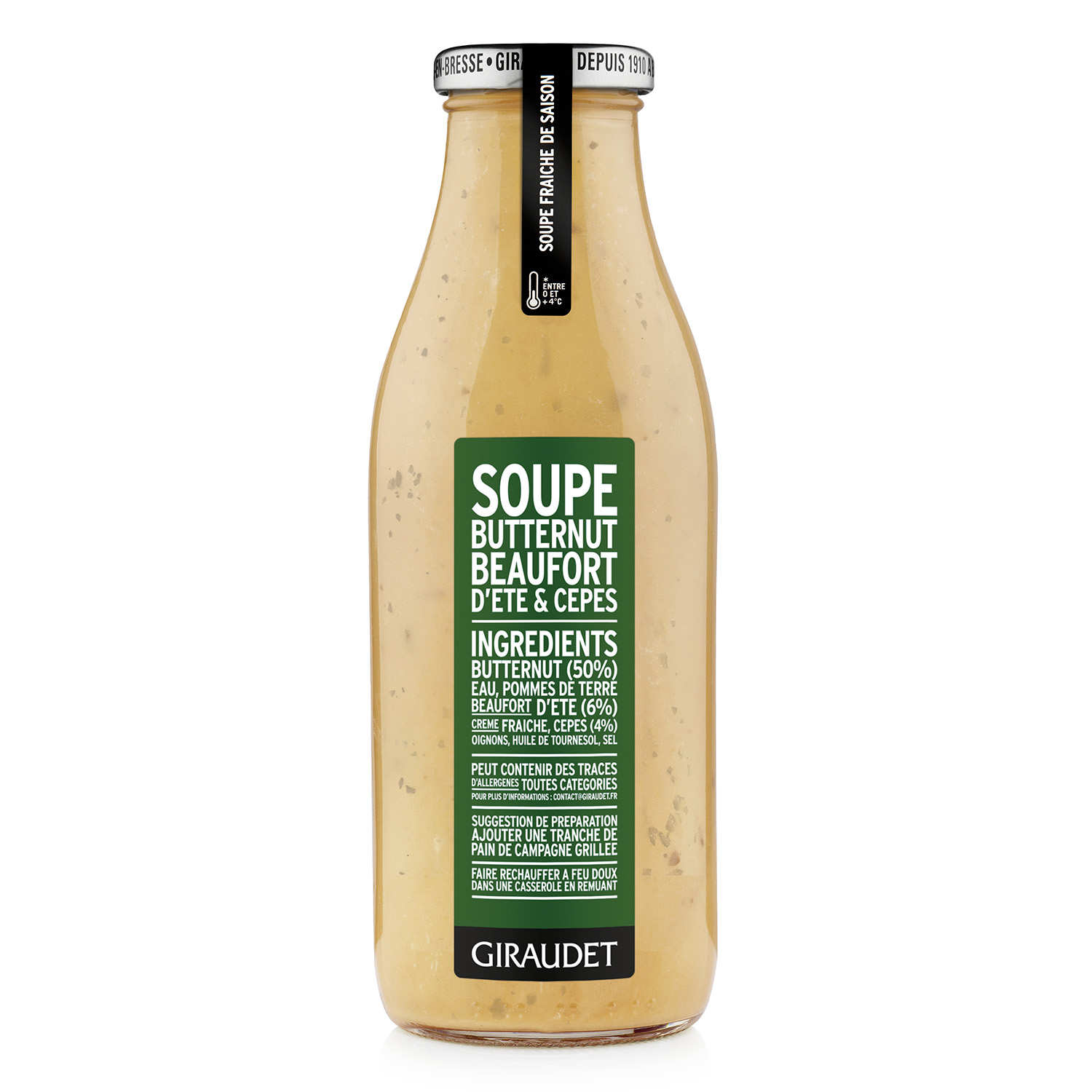 Soupe fraîche Giraudet - Butternut, Beaufort et cèpes - Giraudet