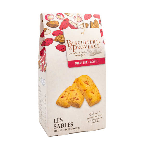 Shortbread cookies with pink pralines - Biscuiterie de Provence