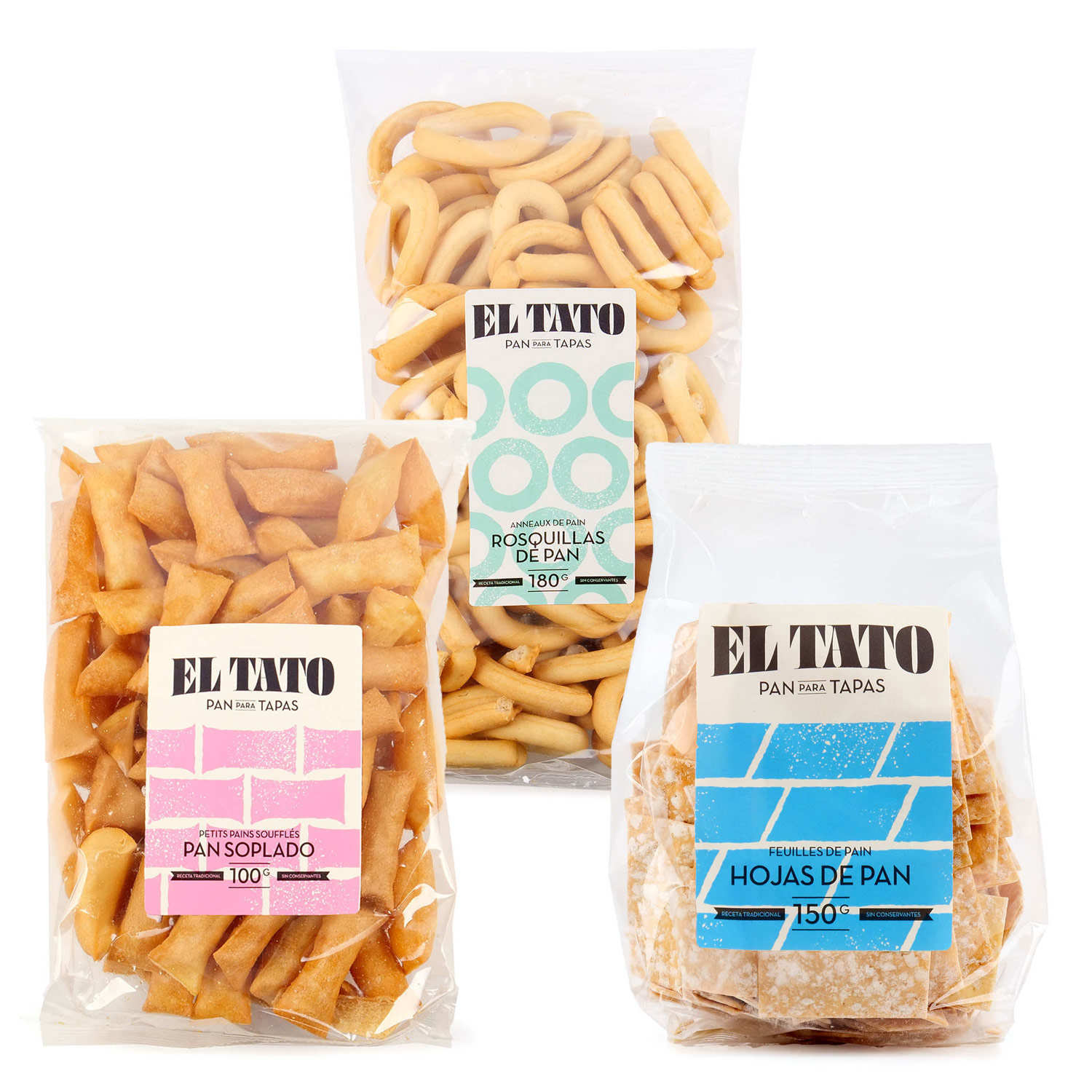 Discovery pack of 3 Spanish savory biscuits - El Tato - El Tato