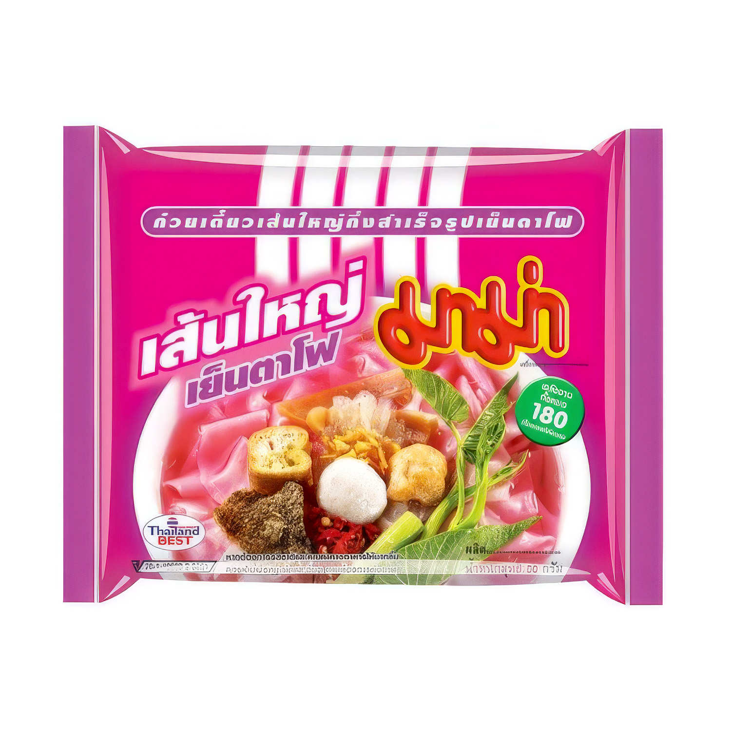 Yentafo Instant Rice Noodles - Thai Pink Noodle Soup - Mama