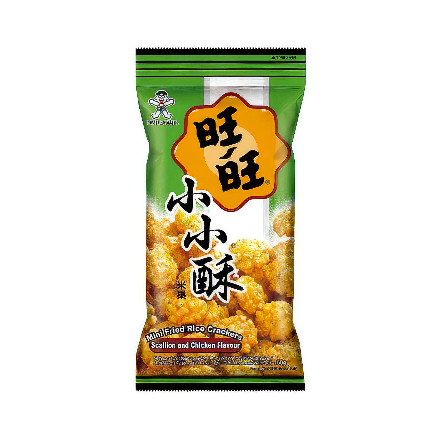 Mini rice crackers - Chicken and spring onion flavor - Want Want