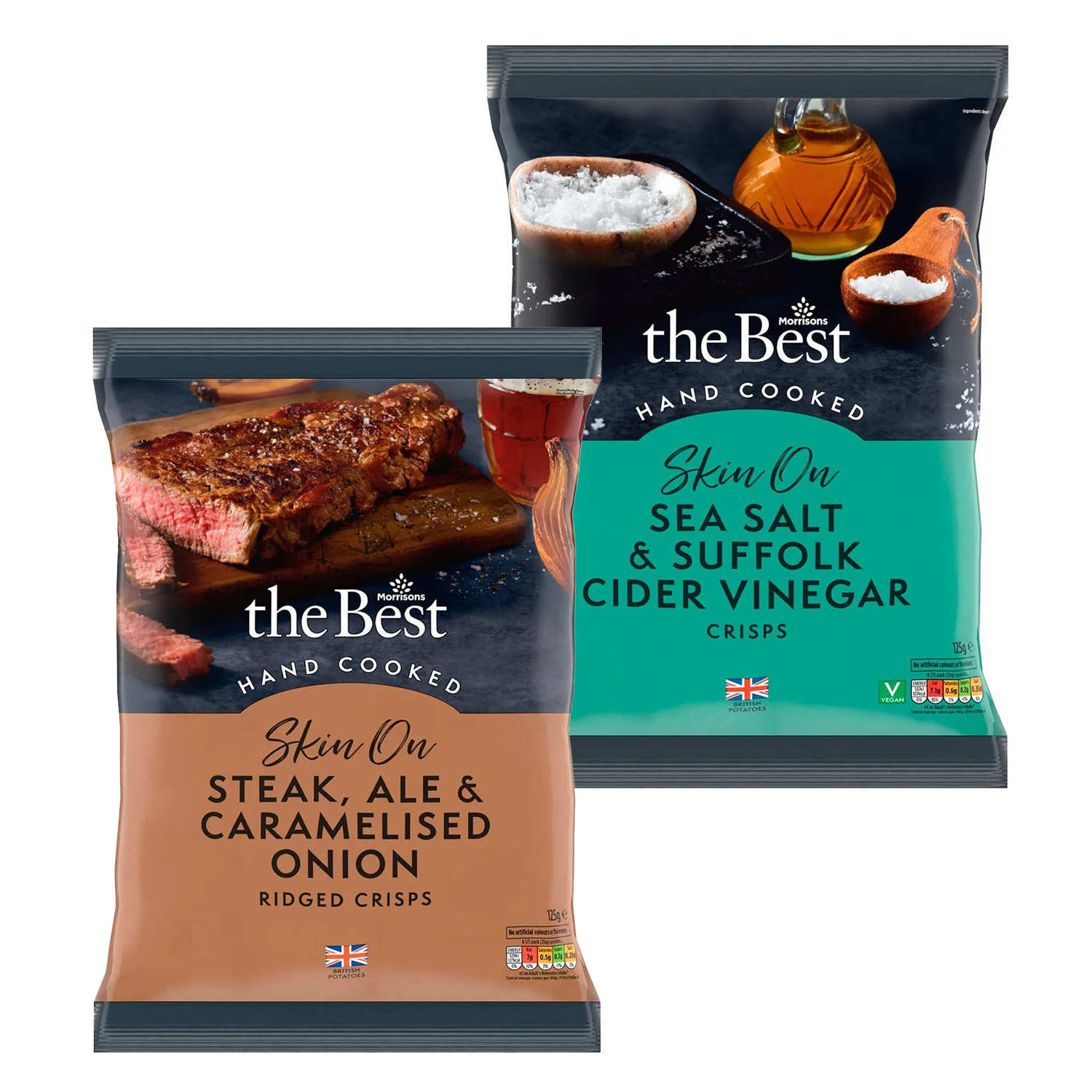 Assortiment 2 sachets de chips anglais Morrisons The Best - Morrisons ...