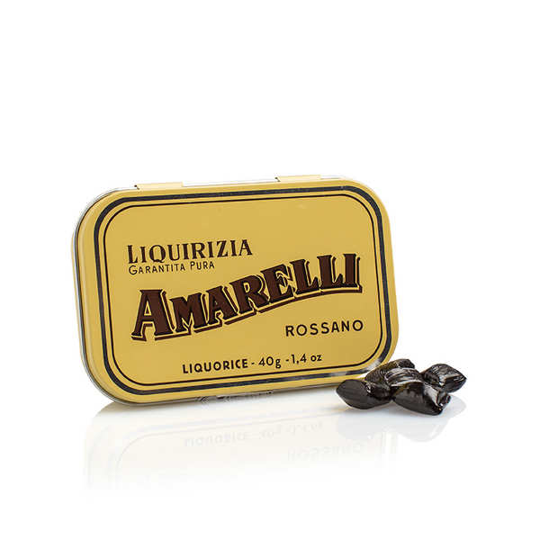 Spezzatina, small pieces of Pure Licorice - Oro Amarelli metal box ...