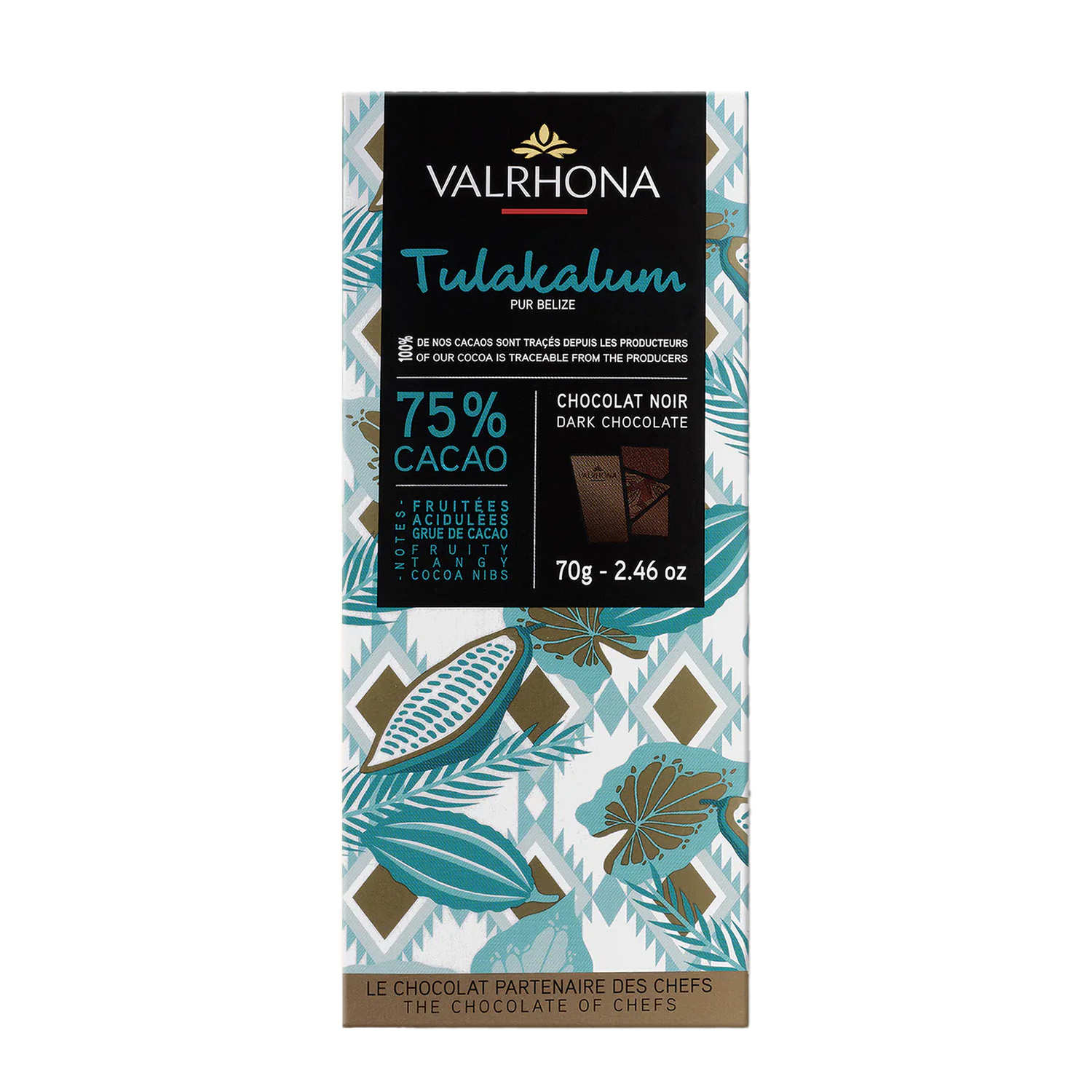 Tulakalum 75% Dark Chocolate Bar - Valrhona - Valrhona
