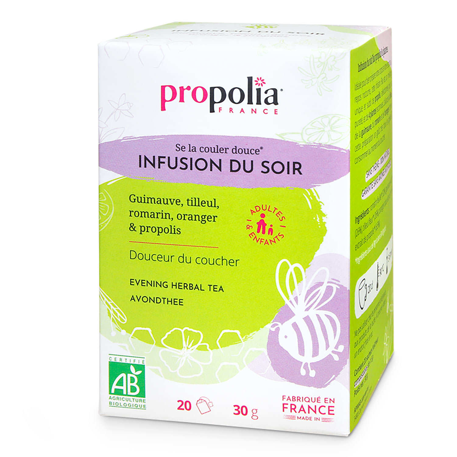 Organic Infusions - Plants and Propolis - Relaxation and night - Propolia