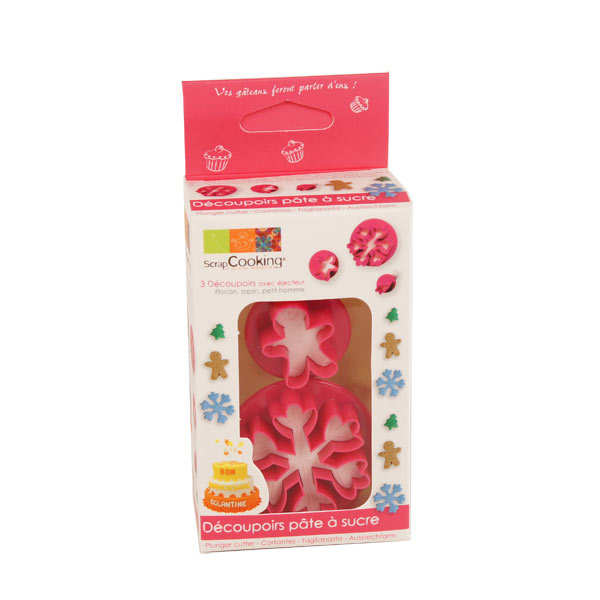 Plunger icing cutter - Christmas tree, snowflake & gingerbread man ...